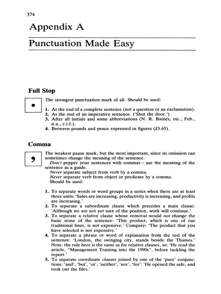 Punctuation Guide: Full Stops to Brackets | PDF | Bracket | Comma
