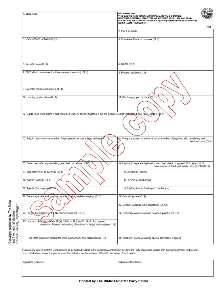 Gencon 94 | PDF | Cargo | Arbitration