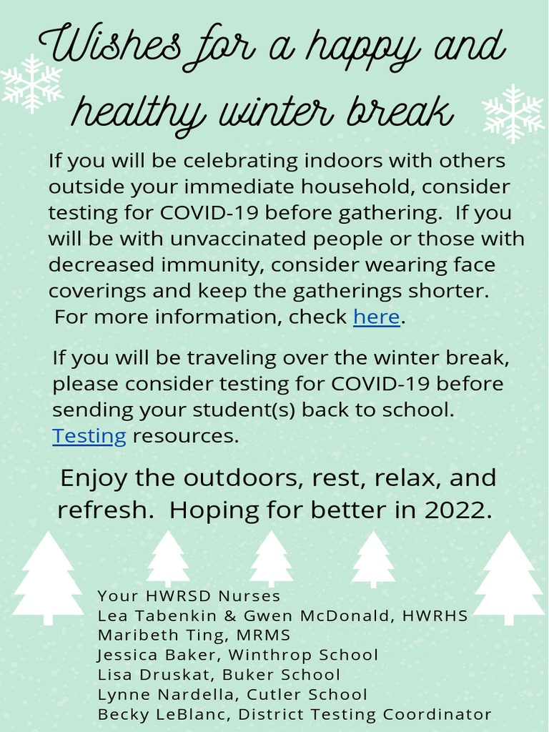Wishes For A Happy and Healthy Winter Break | PDF | Self-Improvement