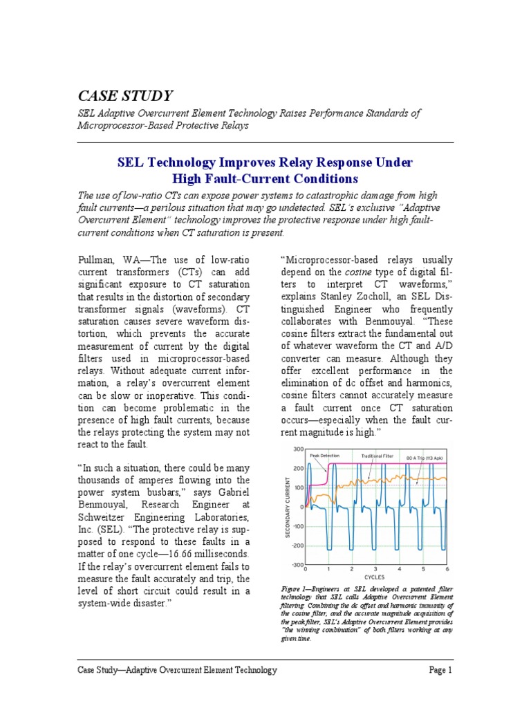Case Study: SEL Technology Improves Relay Response Under High Fault ...