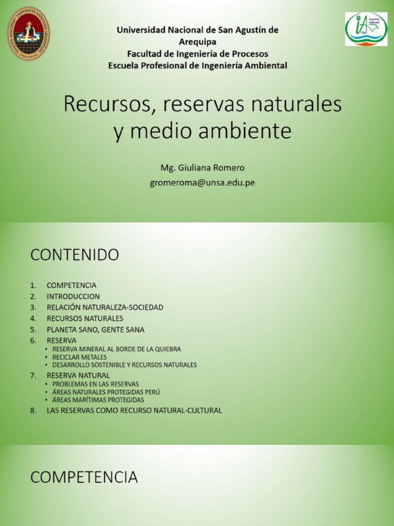 4 Recursos y Reservas Naturales | PDF