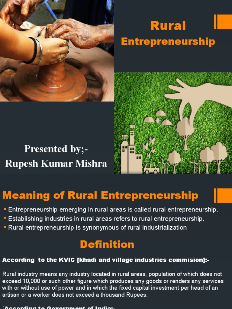 Rural: Entrepreneurship | PDF | Economies