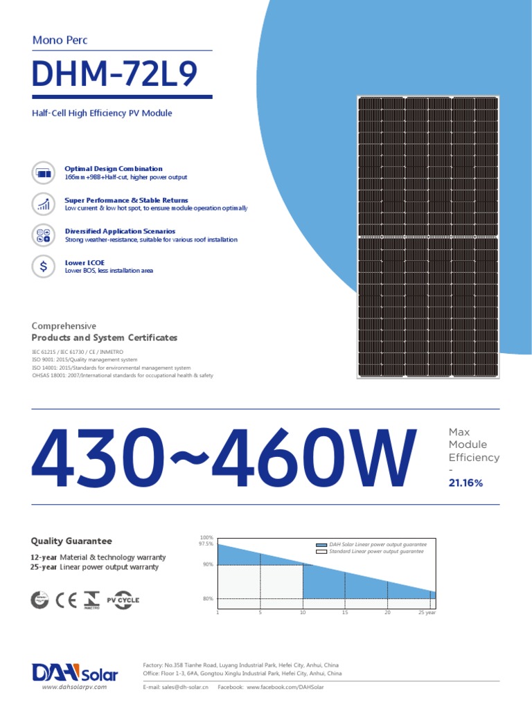 Anexo 04 - Datasheet Módulos | PDF | Photovoltaics | Fuse (Electrical)