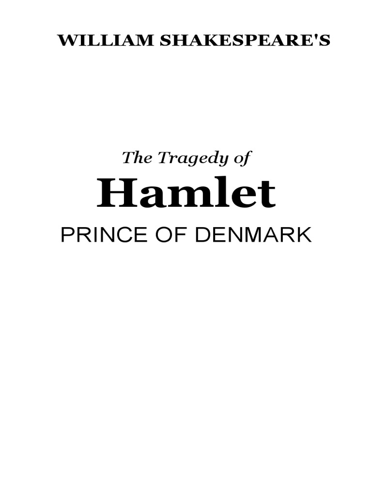 William Shakespeare'S: Hamlet | PDF | Hamlet | Plays Based On European ...
