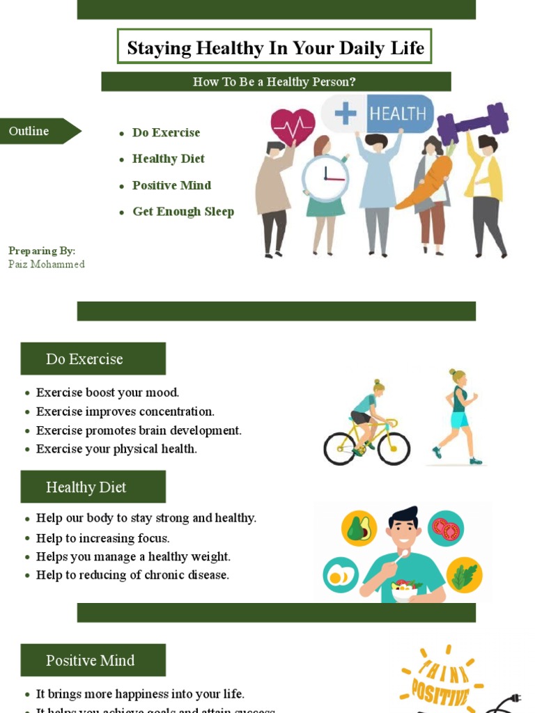 How To Be A Healthy Person in Your Daily Life | PDF | Wellness | Lifestyle