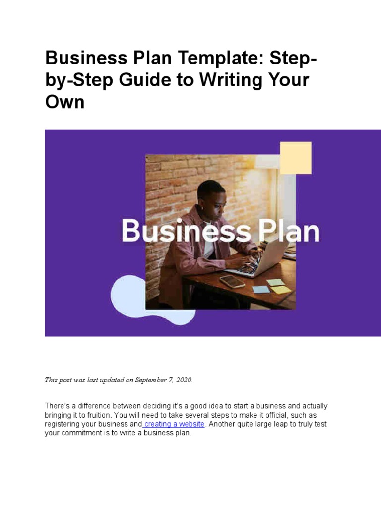 A Step-by-Step Guide to Developing a Comprehensive Business Plan | PDF ...