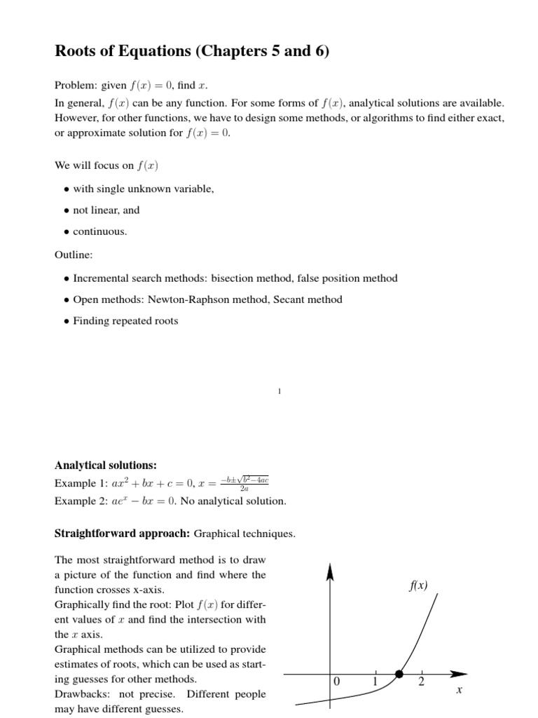 Roots of Equations | PDF | Mathematics Of Computing | Mathematics