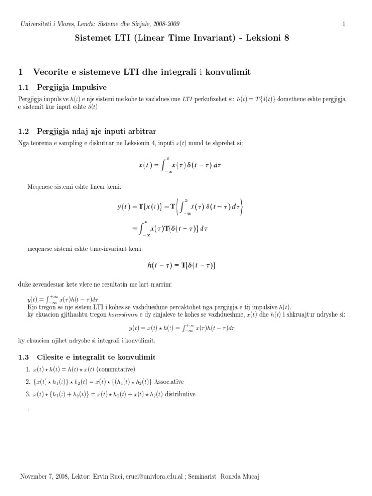 Lecture Systems 8 | PDF