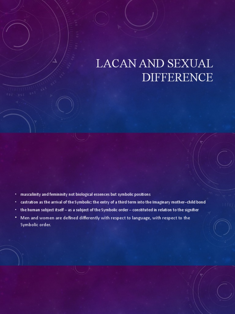Lacan Sexual Difference | PDF | Jacques Lacan | Psychological Concepts