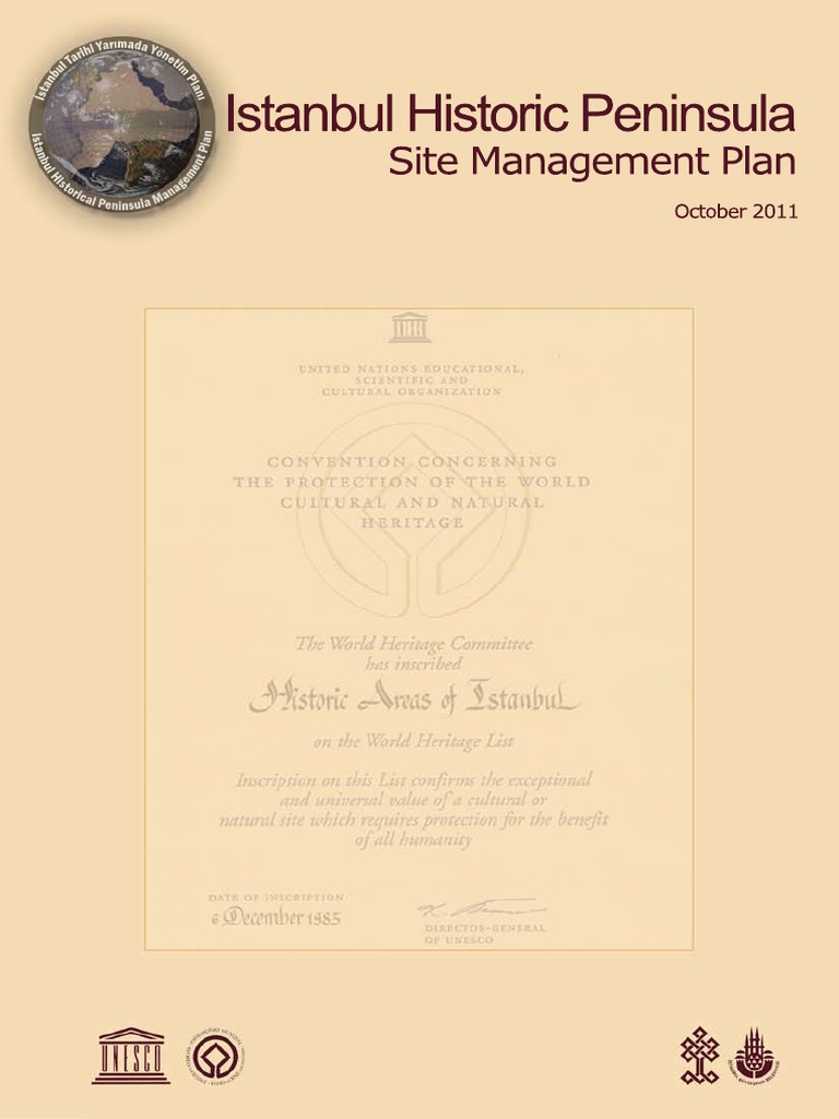 1110 - Istanbul Historic Peninsula - Site Management Plan | PDF | World ...