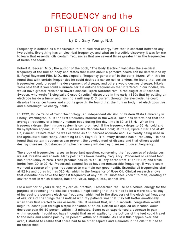 Frequency of Oils | PDF | Essential Oil | Distillation