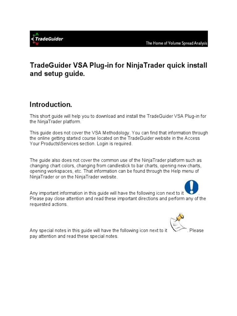 Tradeguider Vsa Plug-In For Ninjatrader Quick Install and Setup Guide | PDF | Microsoft Windows ...