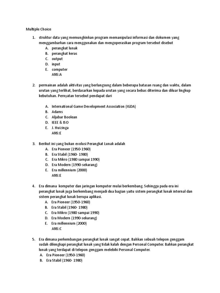 Soal Dasar-Dasar Keahlian PPLG | PDF