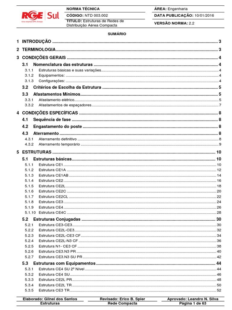 NTD 003.002 - Estrutura de Rede Compacta V2 2 | PDF | Polímeros ...