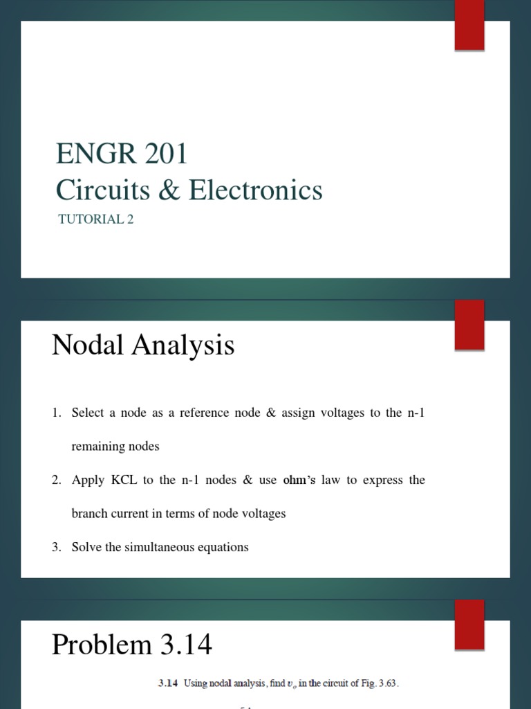 ENGR 201: Nodal & Mesh Analysis Guide | PDF | Teaching Methods & Materials