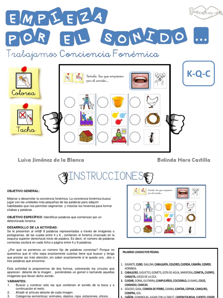 Conciencia Fonemica K-Q-C Guberina | PDF | Palabra | Lingüística