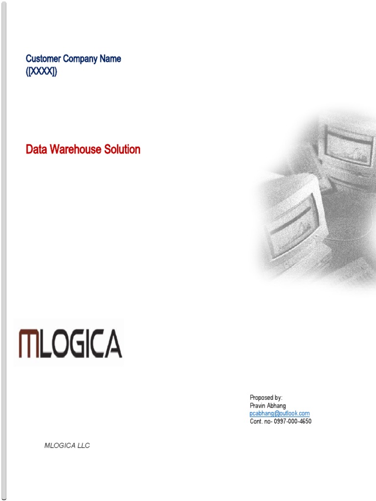 Data Warehousing Solution - Sample Proposal | PDF | Data Warehouse ...