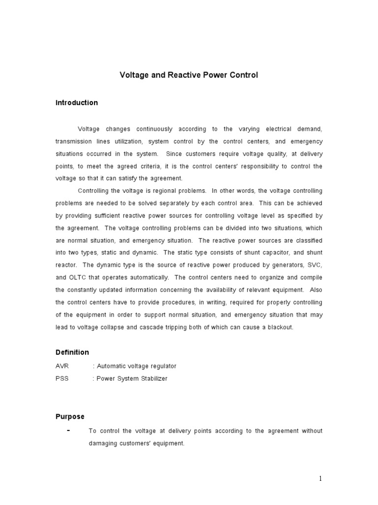 6 Voltage and Reactive Power Control Eng | PDF | Ac Power | Capacitor