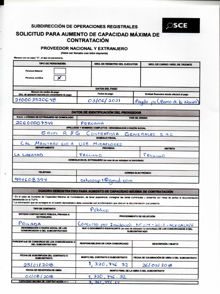 Formulario de Solicitud Del Osce | PDF