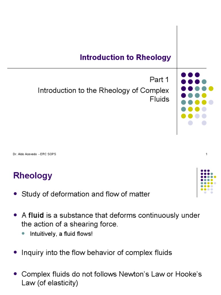 I. Introduction To Rheology | PDF | Rheology | Fluid Mechanics