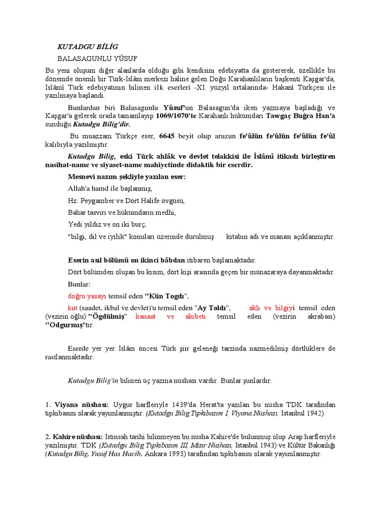 Karahanlilar Doneminde Yazilan Eserler | PDF Karahanlilar Doneminde Yazilan Eserler | PDF