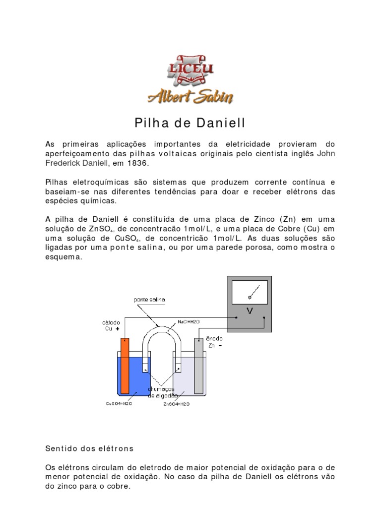 Pilha de Daniell: Uma descrição detalhada de sua composição ...