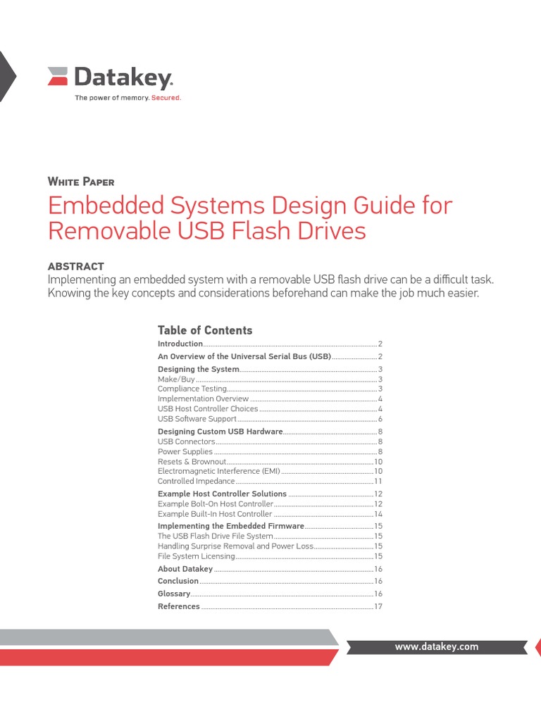Embedded Systems Design Guide For Removable USB Flash Drives | Download ...