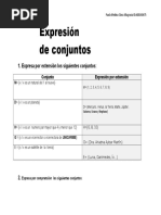 Expresión de Conjuntos - Unidad 2 - Actividad 1 Matematica 1 PDF | PDF