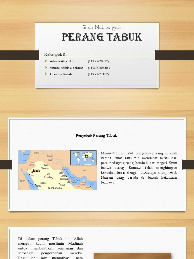 PPT. Perang Tabuk - Kelompok 8 | PDF | Perjalanan | Sejarah