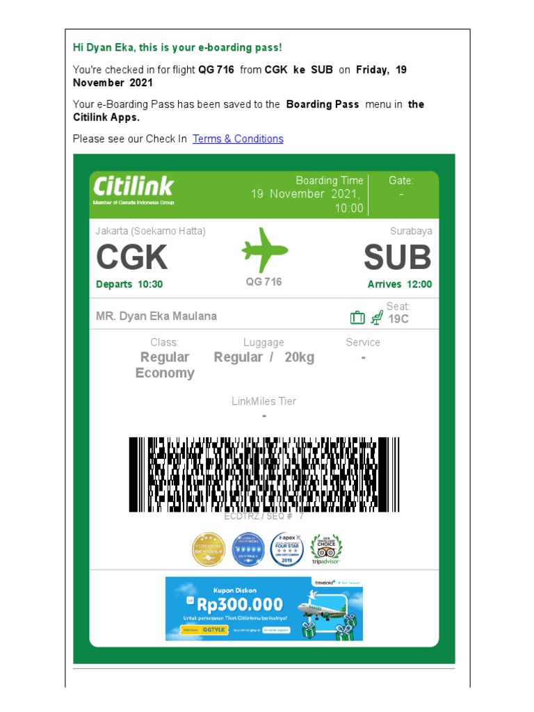 CGK SUB: November 2021 Citilink Apps | PDF | Jakarta | Indonesia