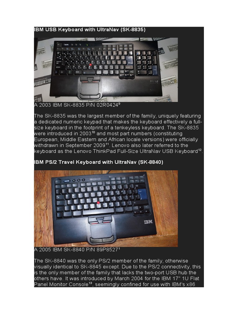 IBM USB Keyboard With UltraNav | PDF | Lenovo | Usb