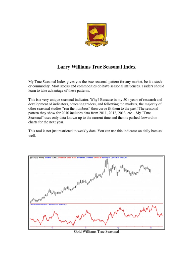 Larry Williams True Seasonal Index | PDF | Commodity Markets | Futures Contract