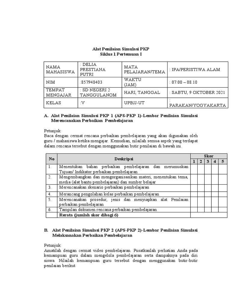 Apkg Siklus 1 & 2 | PDF | Karier & Perkembangan