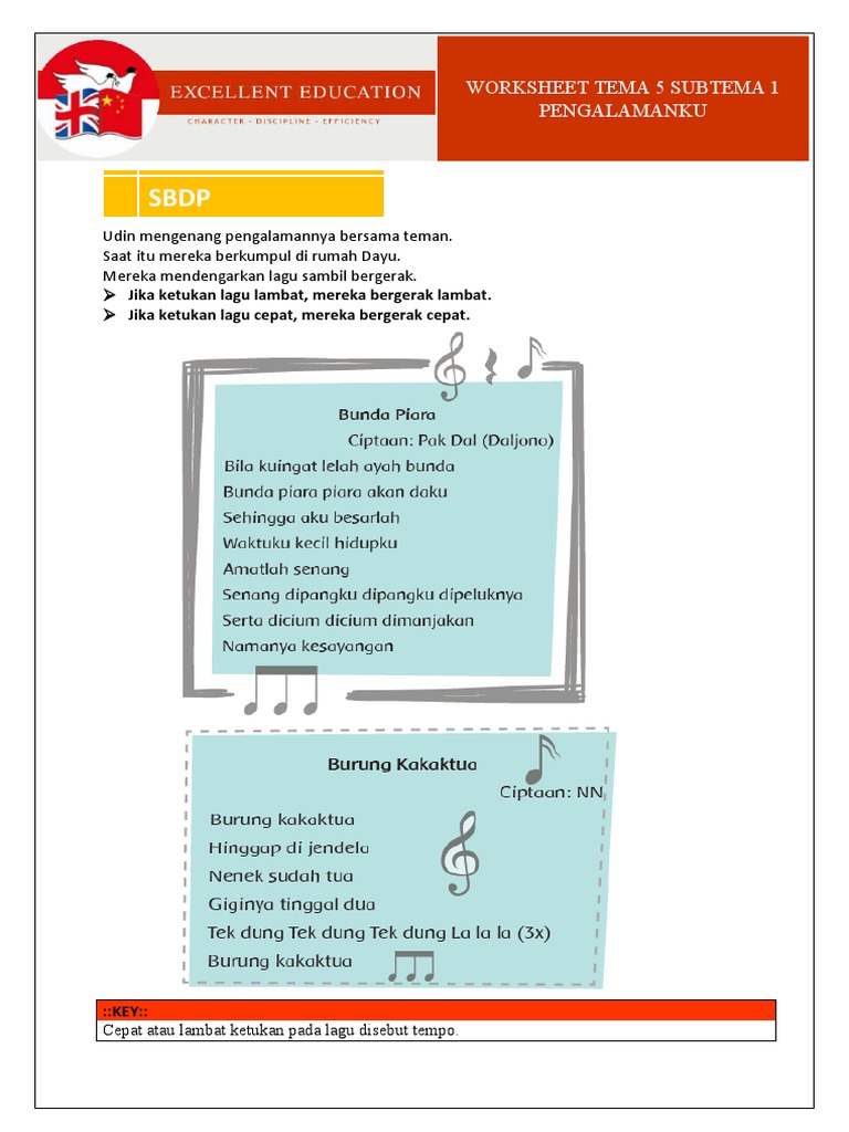 k1 t5 Worksheet Subtema 1 | PDF