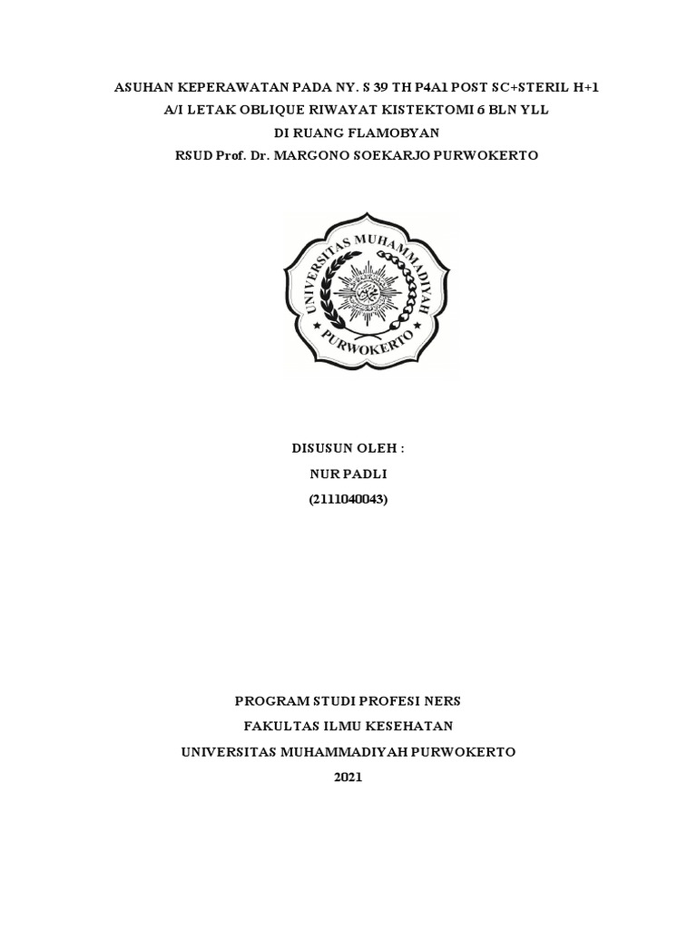 ASKEP POST SC DG Letak Oblig | PDF