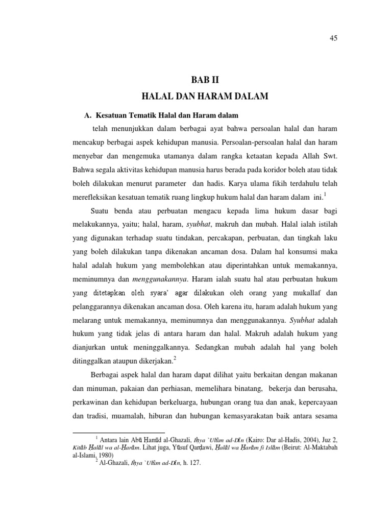 Aspek Halal dan Haram dalam Islam | PDF