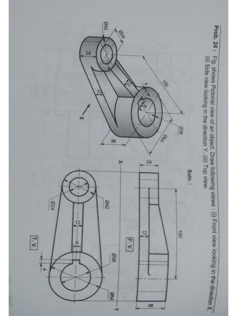 Orthographic Projection Questions & Answers | PDF