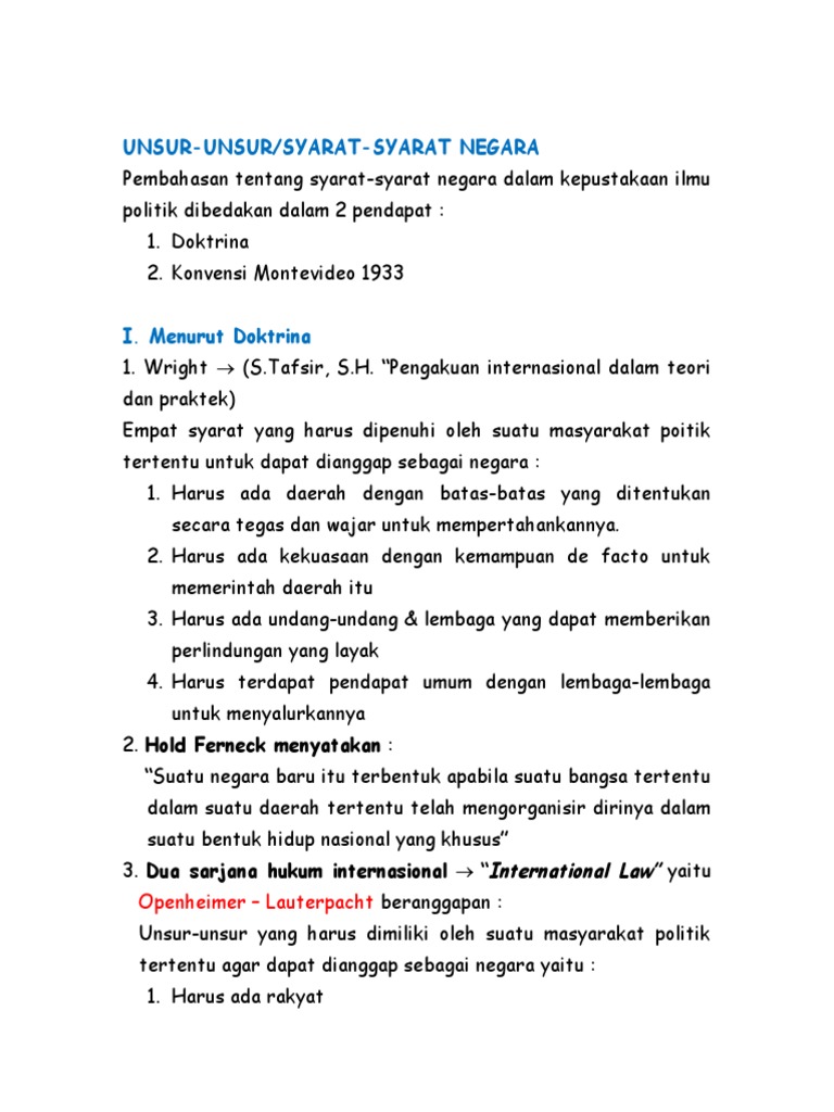 Syarat Negara | PDF | Hukum