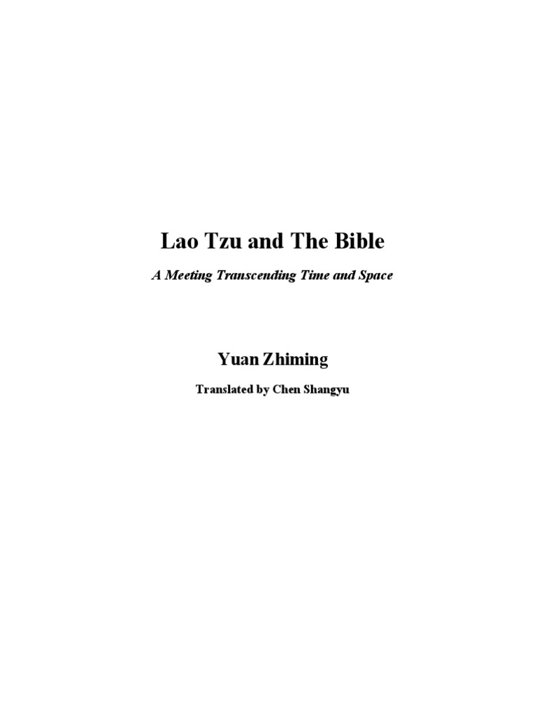Lao Tzu and The Bible Print 66992-LB | PDF | Laozi | Tao