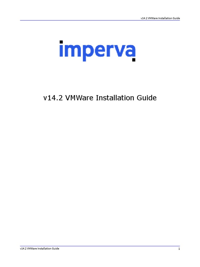 v14.2 Vmware Installation Guide 5-24-2021 | PDF | Virtualization | V Mware