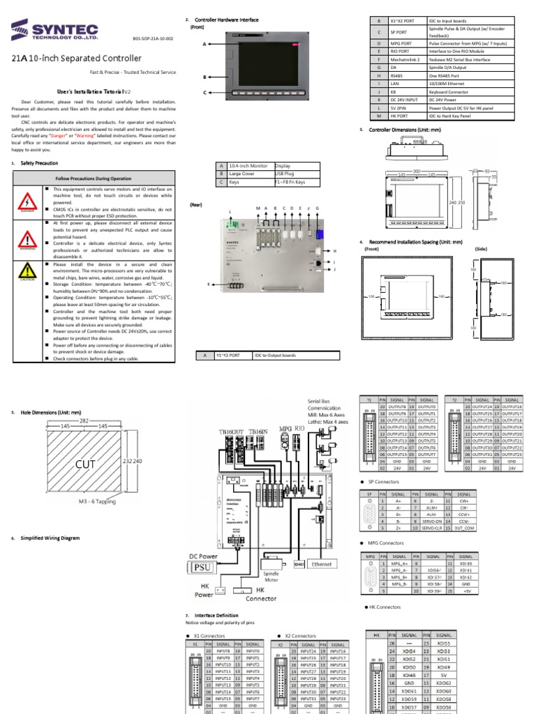 21A 10-Inch Separated Controller: User's Installation Tutorial | PDF ...
