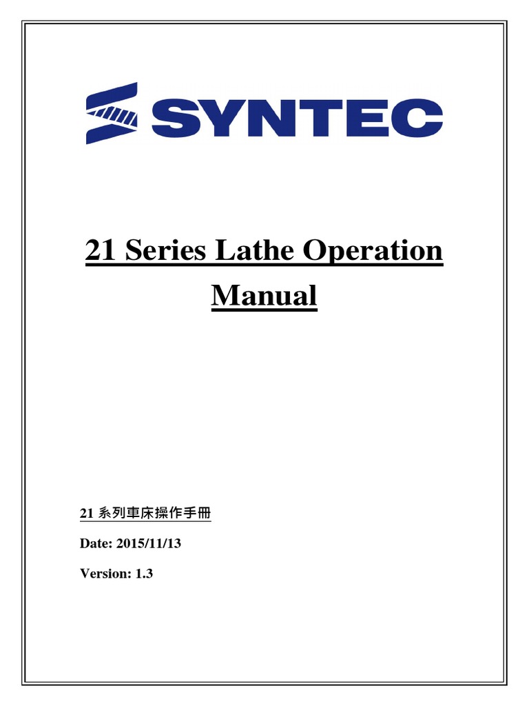 21 Series Lathe Operation Manual-En | PDF | Computer File | Cursor (User Interface)