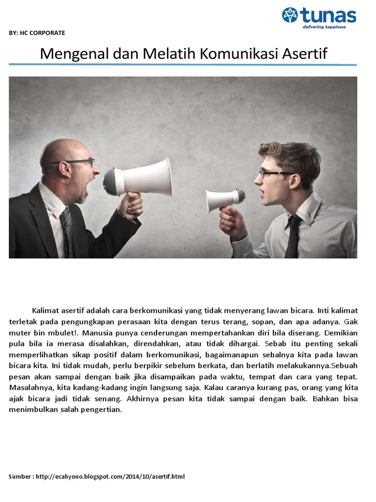 Mengenal Dan Melatih Komunikasi Asertif: By: HC Corporate | PDF