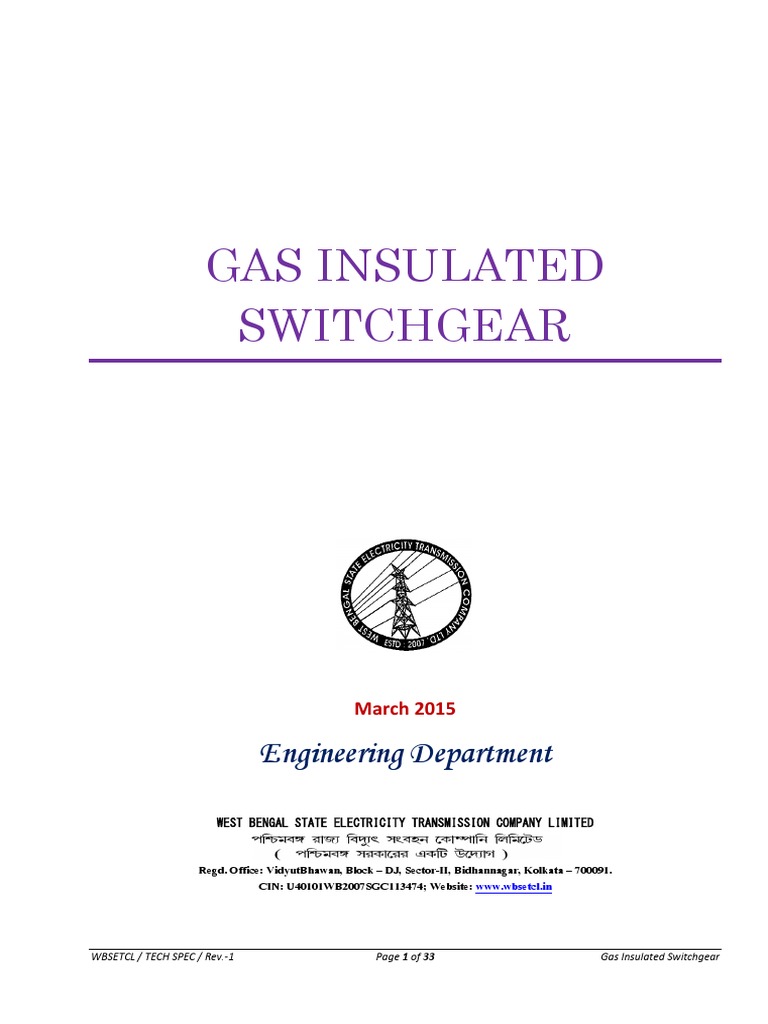 Gas Insulated Switchgear | PDF | Insulator (Electricity) | Switch
