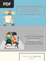 LESSON 5 Evaluating Messages Andor Images of Different Types of Texts Reflecting Different ...