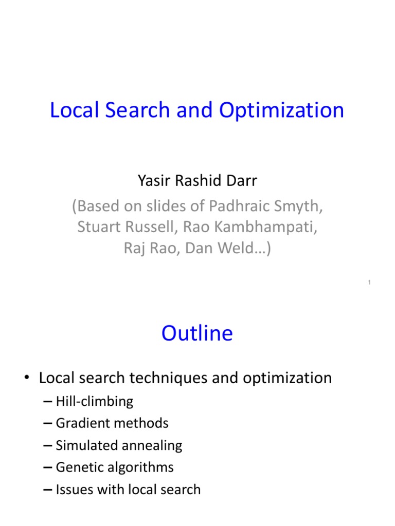 06 Local Search | PDF | Genetic Algorithm | Mathematical Optimization