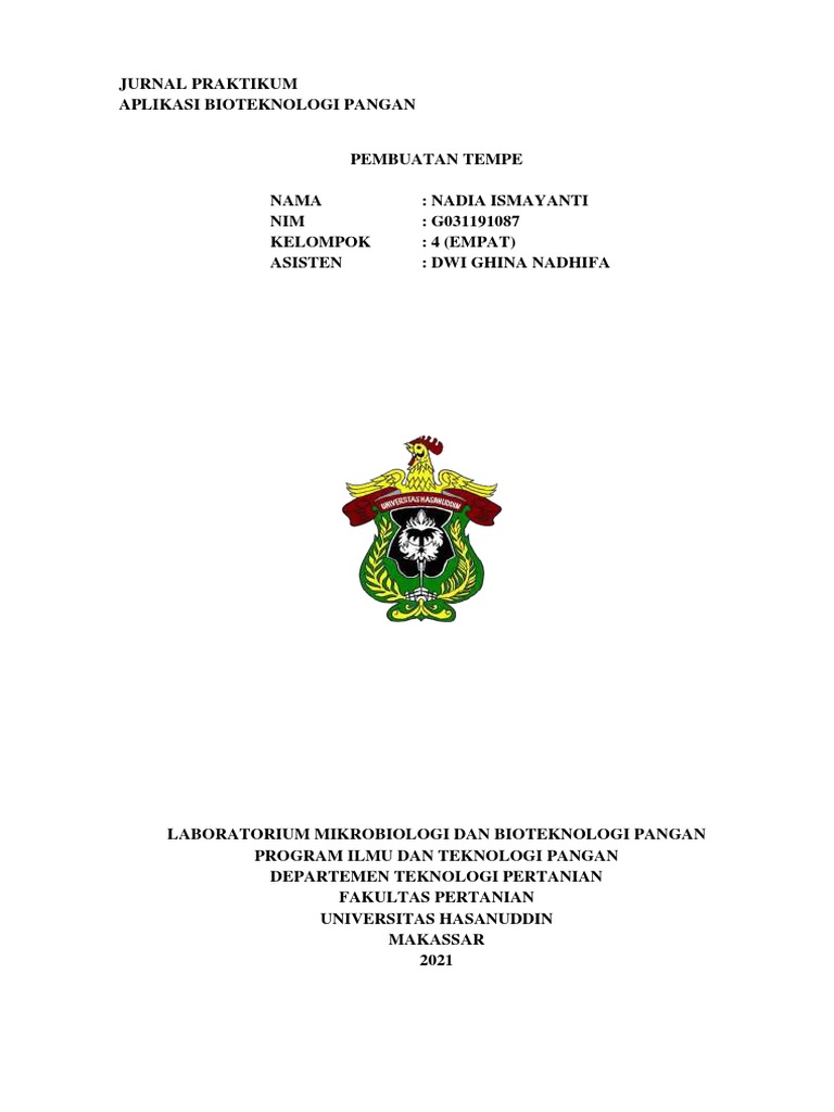 Jurnal Praktikum Pembuatan Tempe | PDF