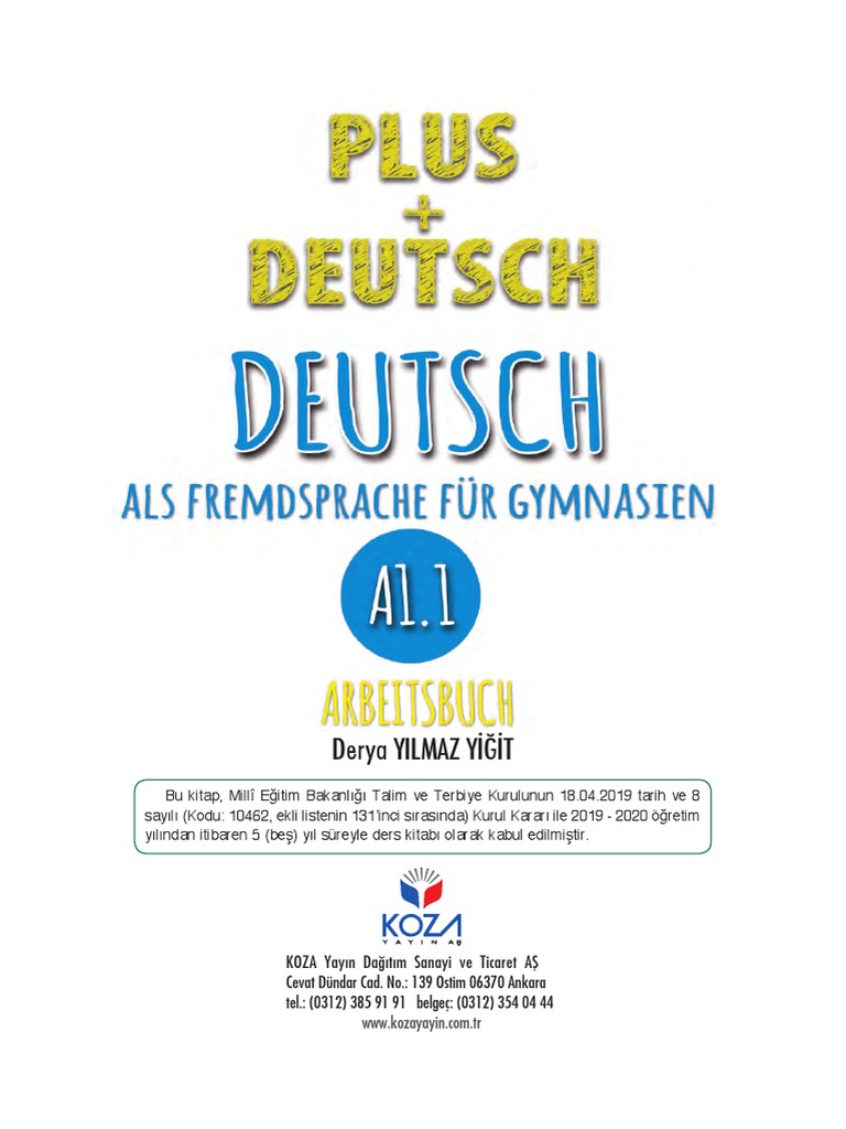 Plus Deutsch A1.1 Arbeitsbuch | PDF