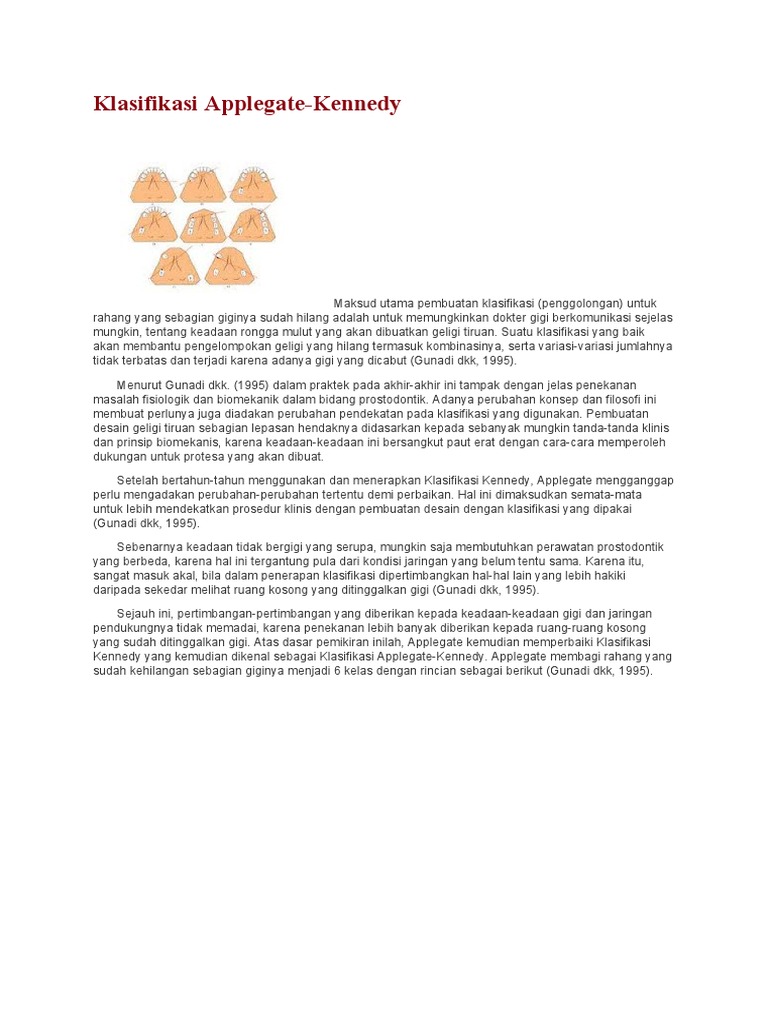 Klasifikasi Applegate Dan Kennedy | PDF