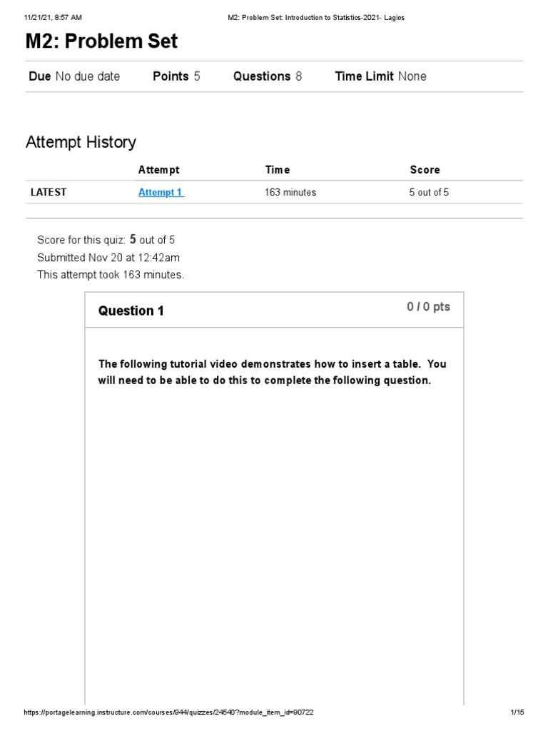 M2 - Problem Set - Introduction To Statistics-2021 - Lagios | PDF | Standard Score | Standard ...